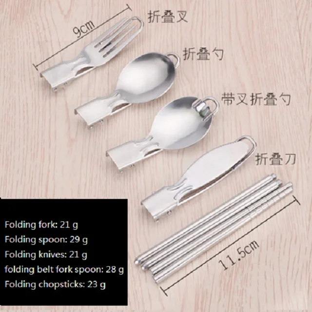 Factory Supply Stainless Steel Folding Fork Spoon Tableware Knife Salad ...