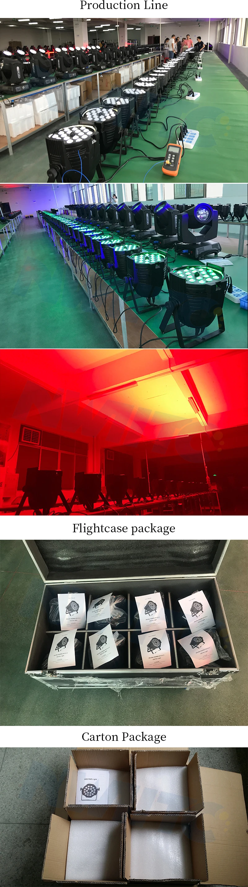 DMX Powercon Par 64 18x18w RGBWA UV 6in1 LED Zoom Par Can Light