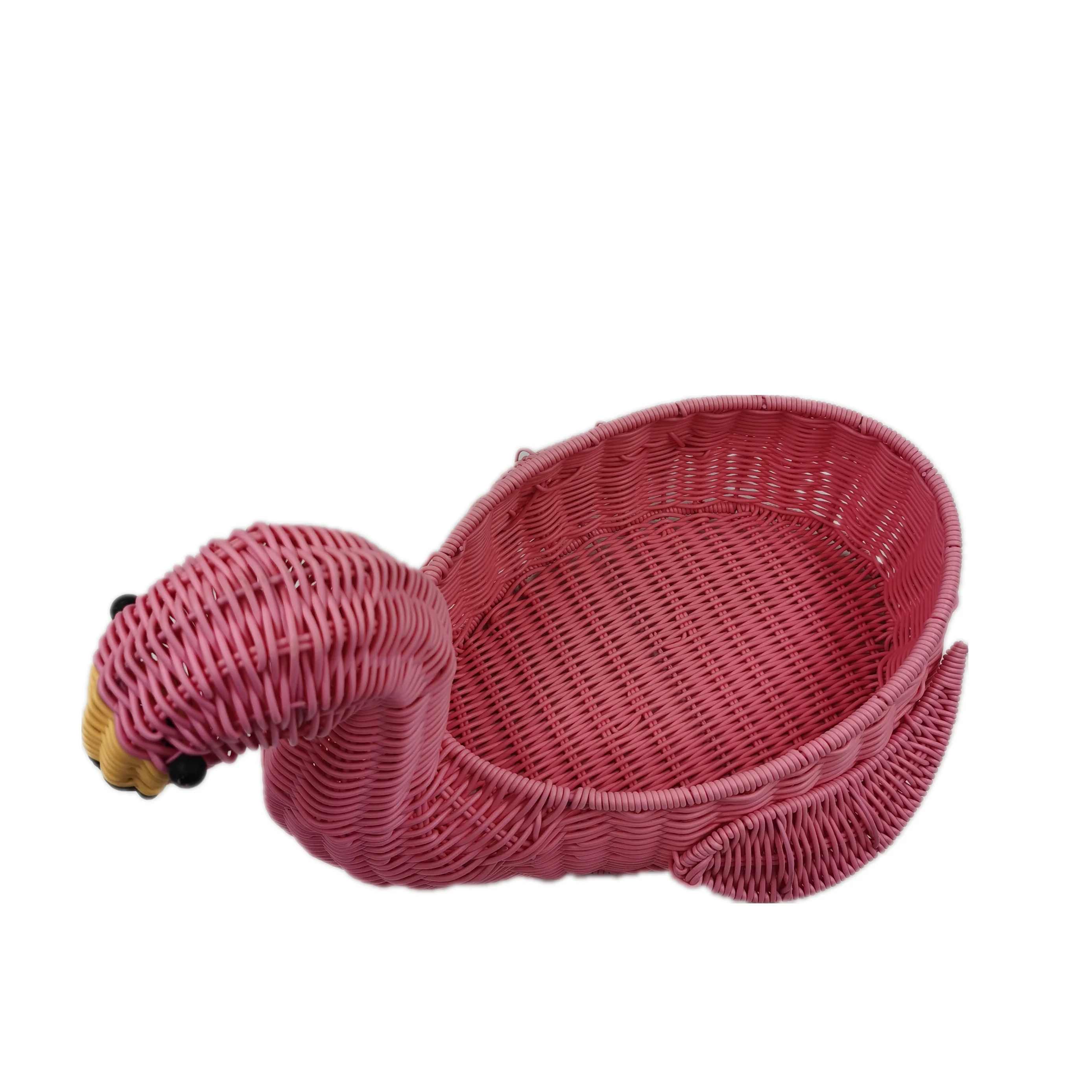 Food Grade Materials Decorative Flamingo Bowl Wicker Baskets Server For ...