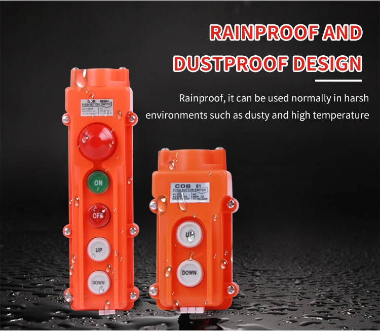 High Quality Handheld Control Pushbutton Cob-64 Hoist Crane Pendant Hoist Control Switch - Buy ...