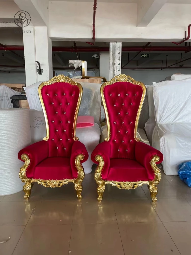Red Queen Throne Chair Baroque Throne Chair Queen High Back In Red ...
