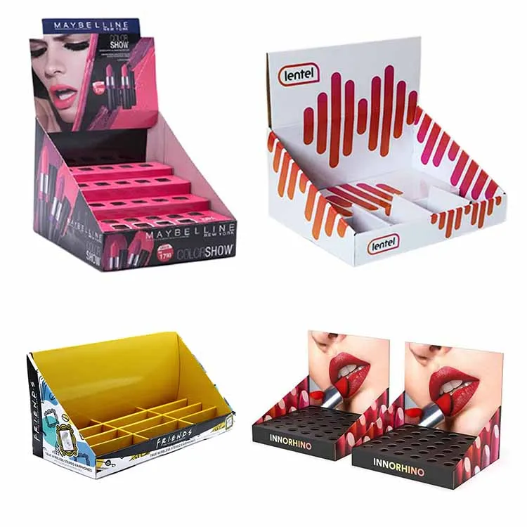 Printed Custom Desktop Paper Pdq Tray Counter Displays Corrugated ...