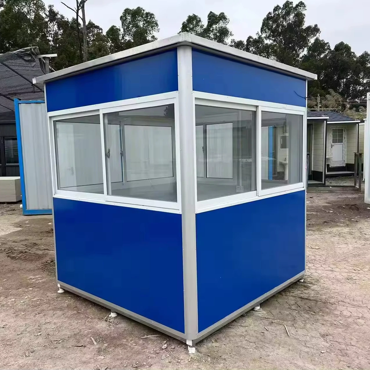 Sentry Box Guard House Guard Shack Metal With Wheel Movable 2*2m ...