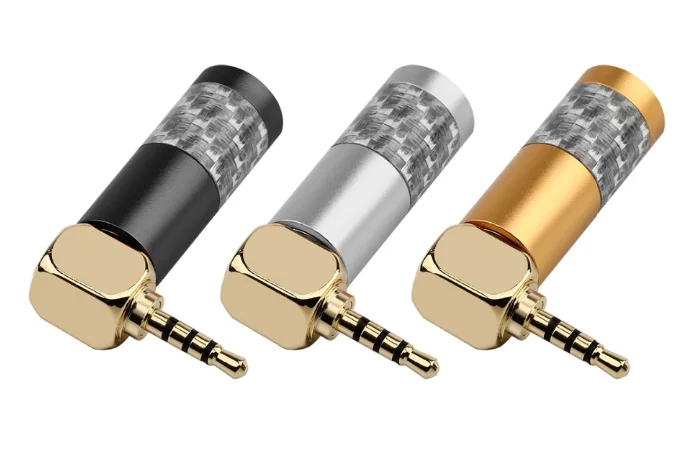 Right Angle 2.5mm Audio Jack Plug Headphone 4 Pole For 6.5mm Cable ...