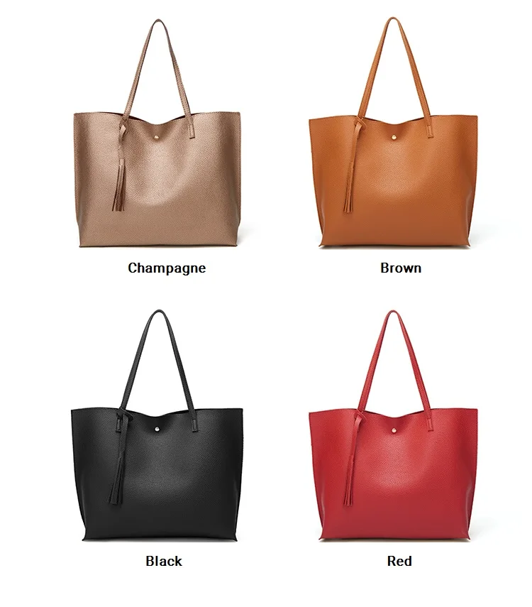 C-SWY-08 Women's Soft Faux Leather Tote Shoulder Bag