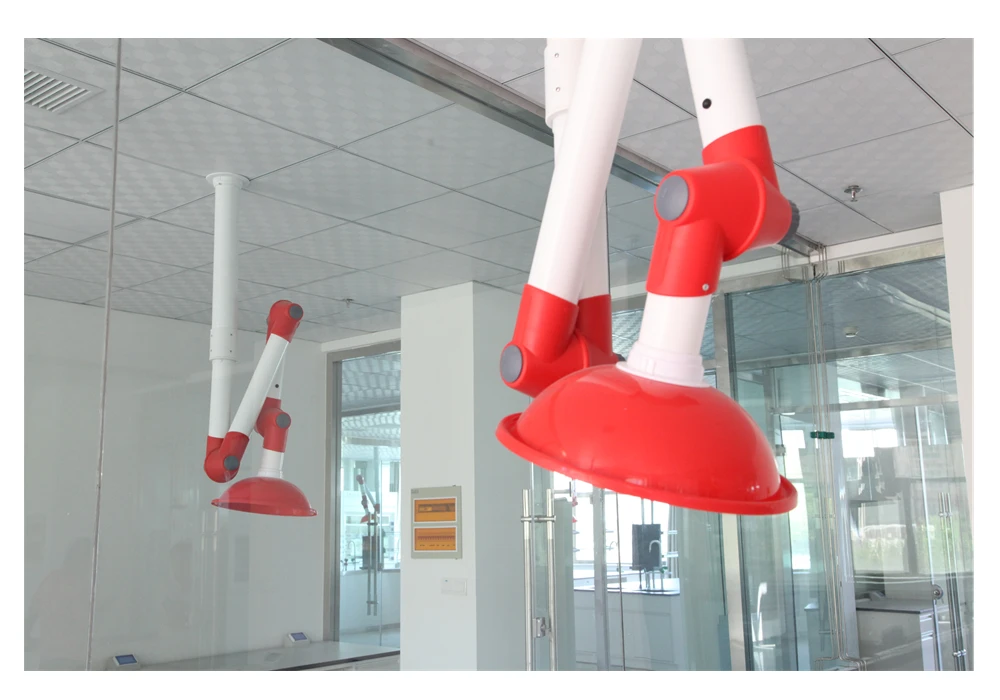 Ceiling Mounted Laboratory PP Universal Fume Extraction Arm Hood