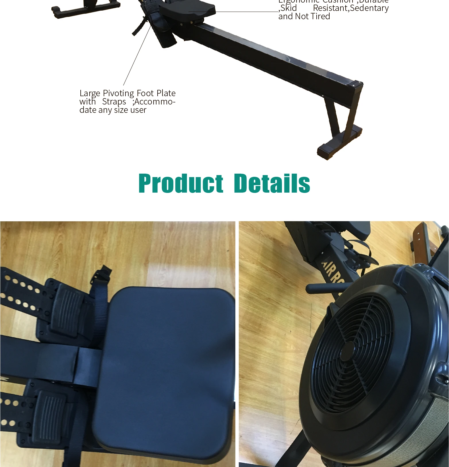 Gym Equipment - Wind Resistance Rowing Machine for Cardio