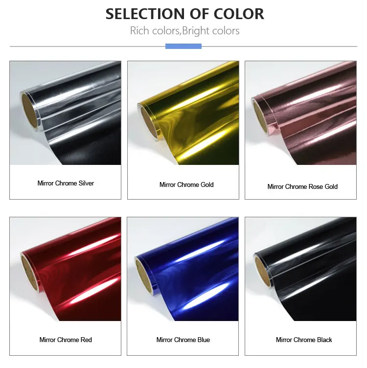 Pvc Mirror Chrome Craft Vinyl Paper Rolls,Vinilo Holografico Adhesive ...