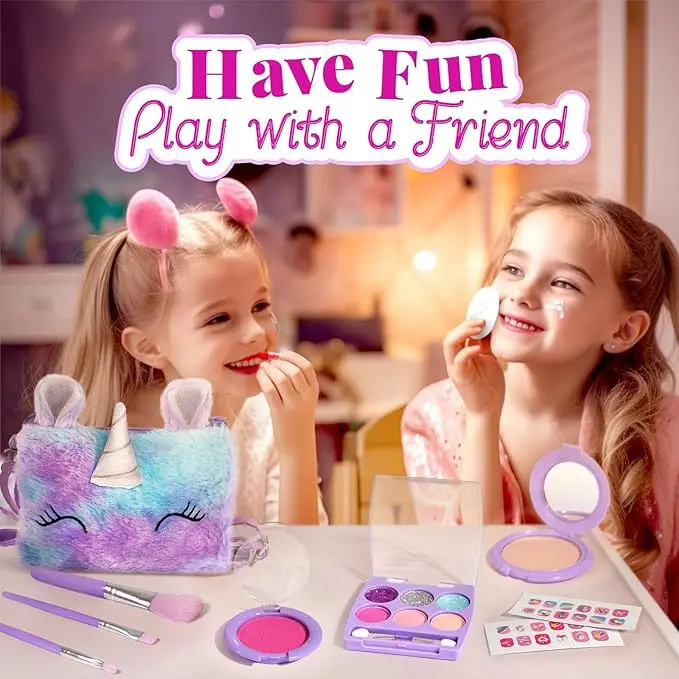 Cute Butterfly Kids Makeup Kit Custom Logo Non-toxic Safe Girls Small ...