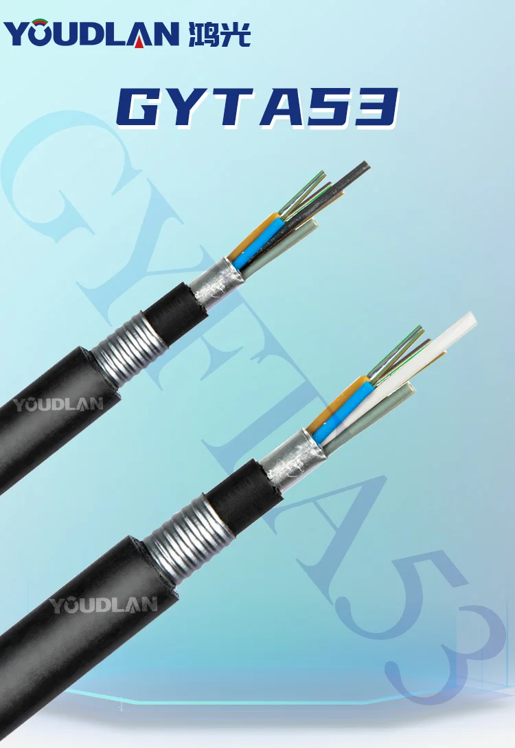 Fig8 GYXTC8Y 1C 4C 6C 8C 12C Messenger Steel Wire Cable