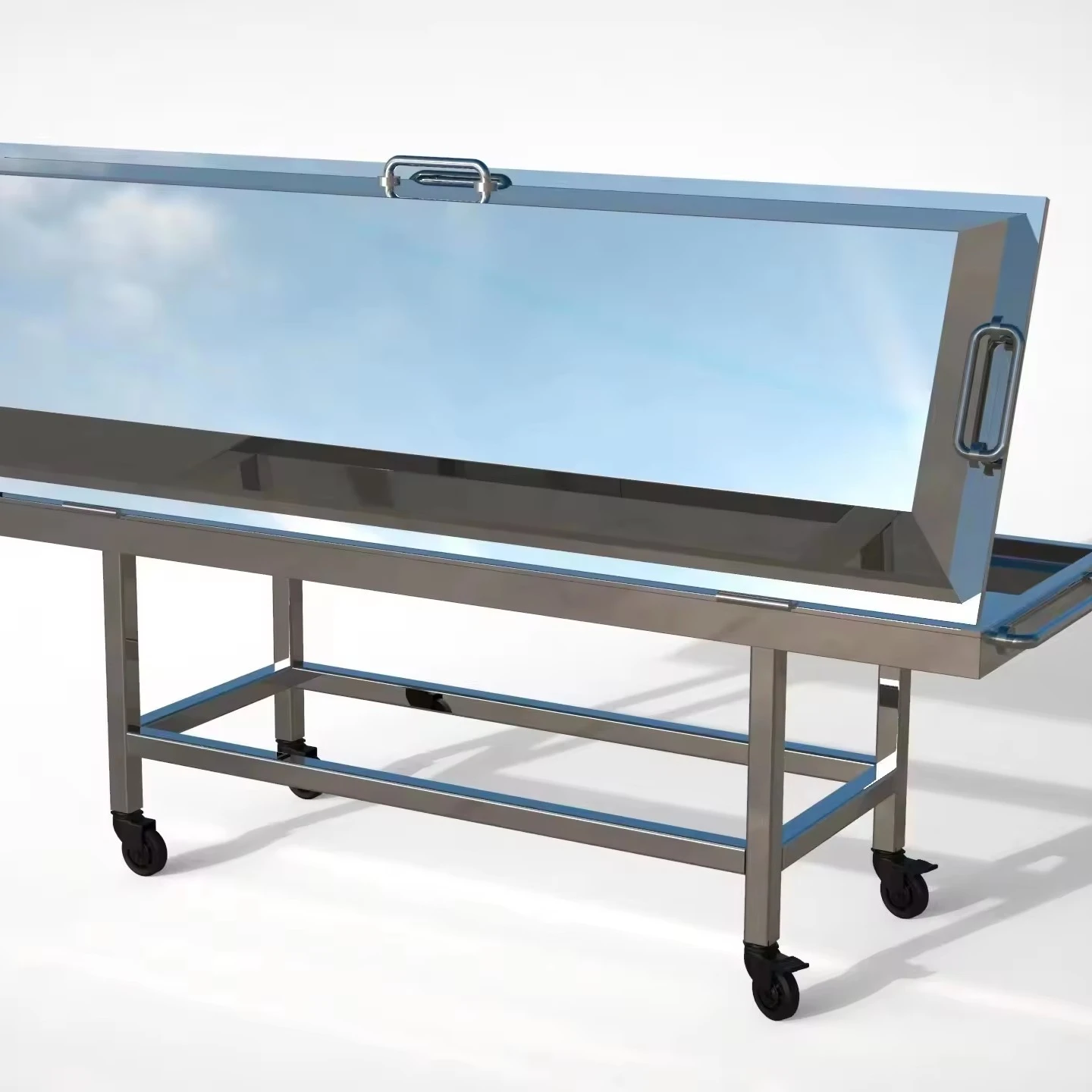 High Quality Stainless Steel Funeral Corpse Transport Trolley Morgue ...