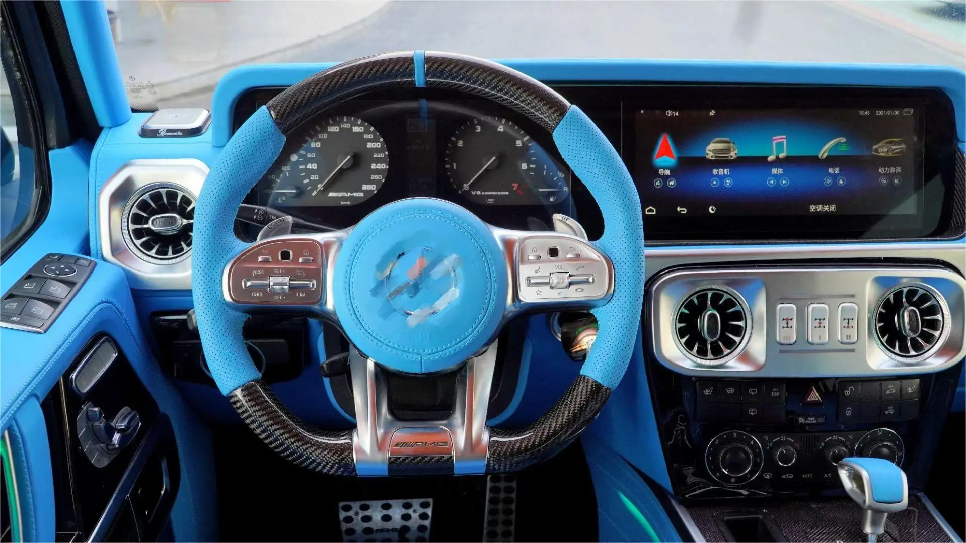 W463 G Class Interior Modified Dashboard Kits Upgrade to W463A W464 ...