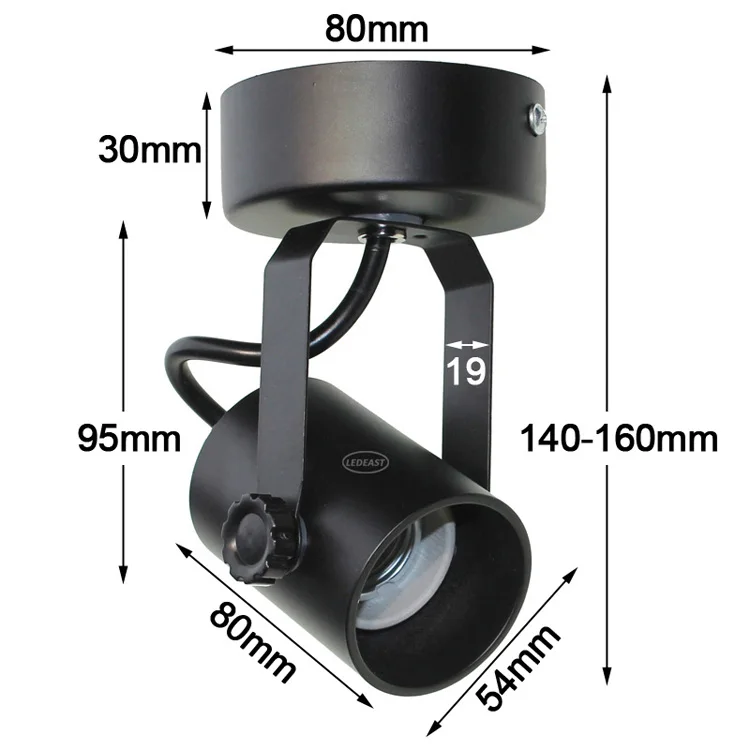 Ledeast Tw E27 Track Light Lamp Holder Fixture For H L J Track System ...