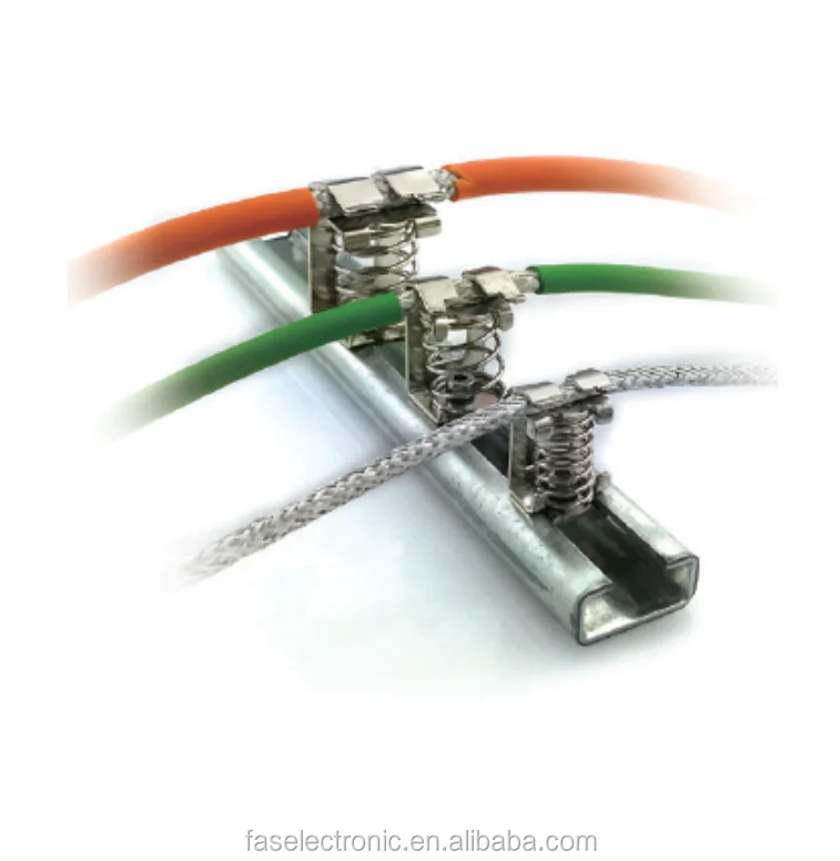 Din Rail Cable Clamps For Shield Cable Shielded Connection Wire Din ...