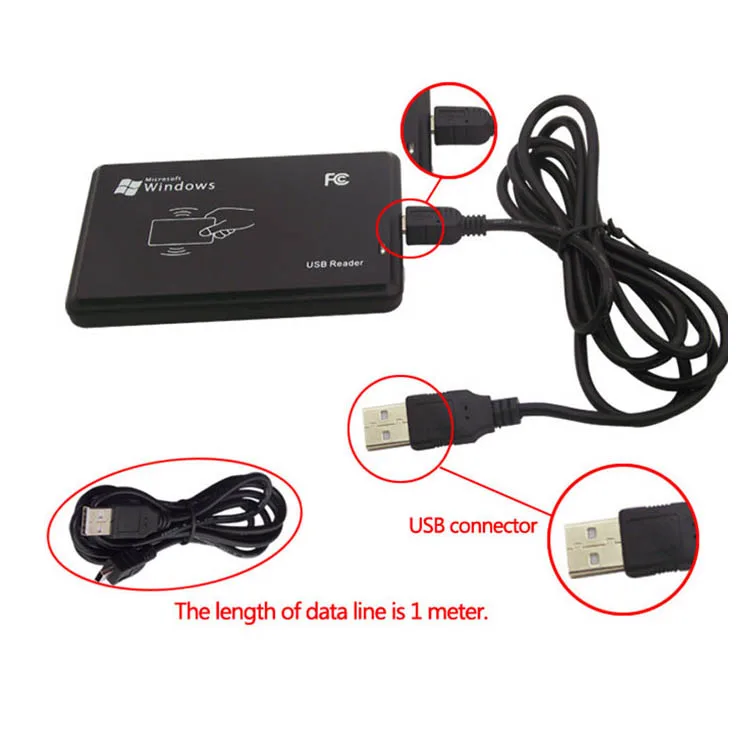 R20D 125Khz RFID Smart Card Reader Desktop Black Rfid Reader Usb Tablet ...