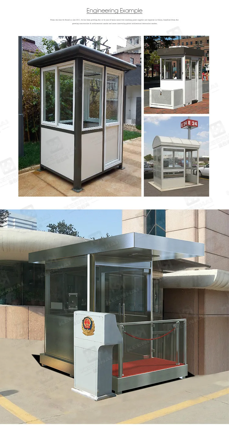 Customized Stainless Steel Security Guard Booth - Buy Security Guard ...