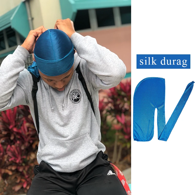 Crushed Custom Logo White Durags Mens Wholesale Luxury Velvet Durag For ...