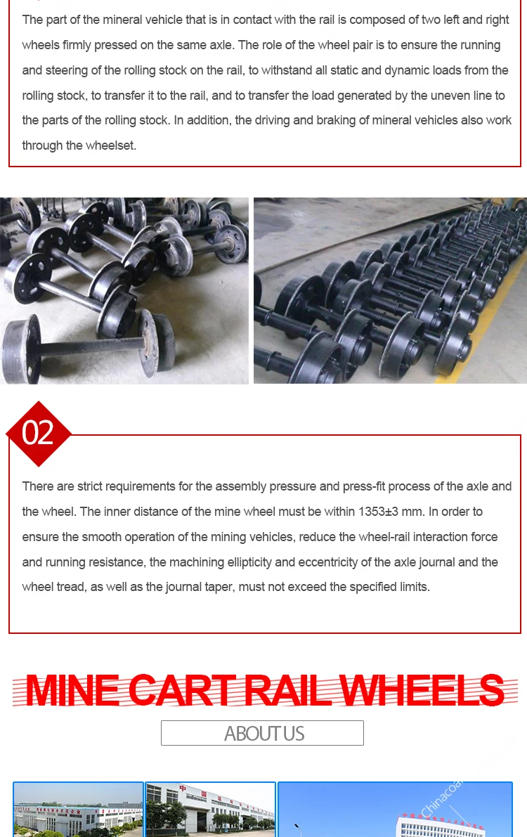 300mm Diameter Railway Mine Car Wheel Set - Durable Rail Wheel for ...