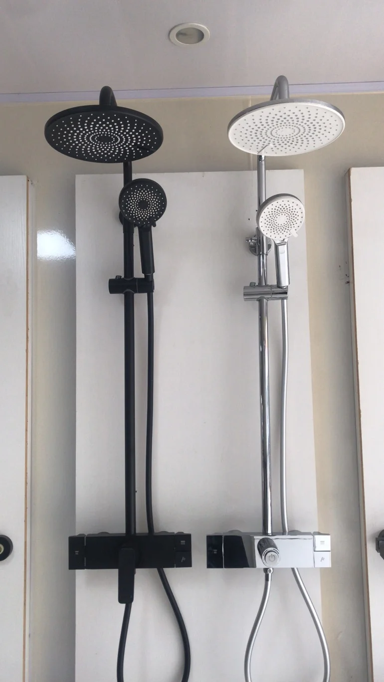 Black And Silver Bath Shower Set Full Brass Faucet Shower Household ...