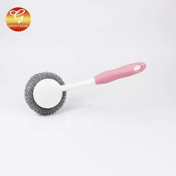 Kitchen Stainless Steel Scourer With Handle - Buy Stainless Steel ...