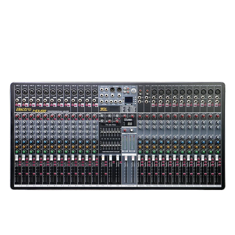 36 Channel Mono Mixer - Professional Audio Mixing Console
