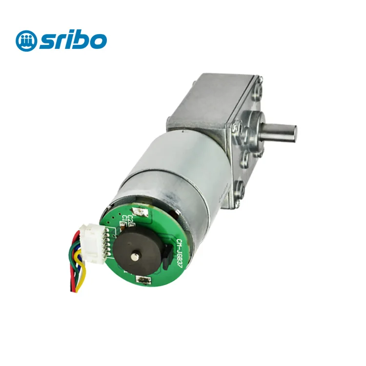Sribo A58-555 58mm 12v 24v Dc Worm Gear Motor With Hall Encoder - Buy ...