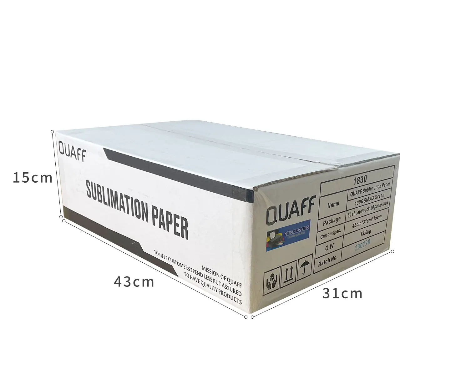 QUAFF Sublimation Paper - High Color Fast Dry Solutions
