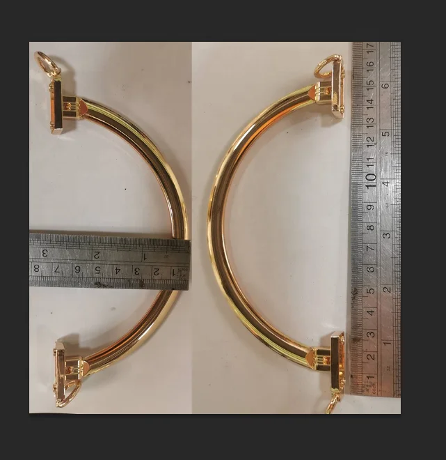 Custom Metal Handle Light Gold Bag Handle Arch Zinc Alloy Handbag ...