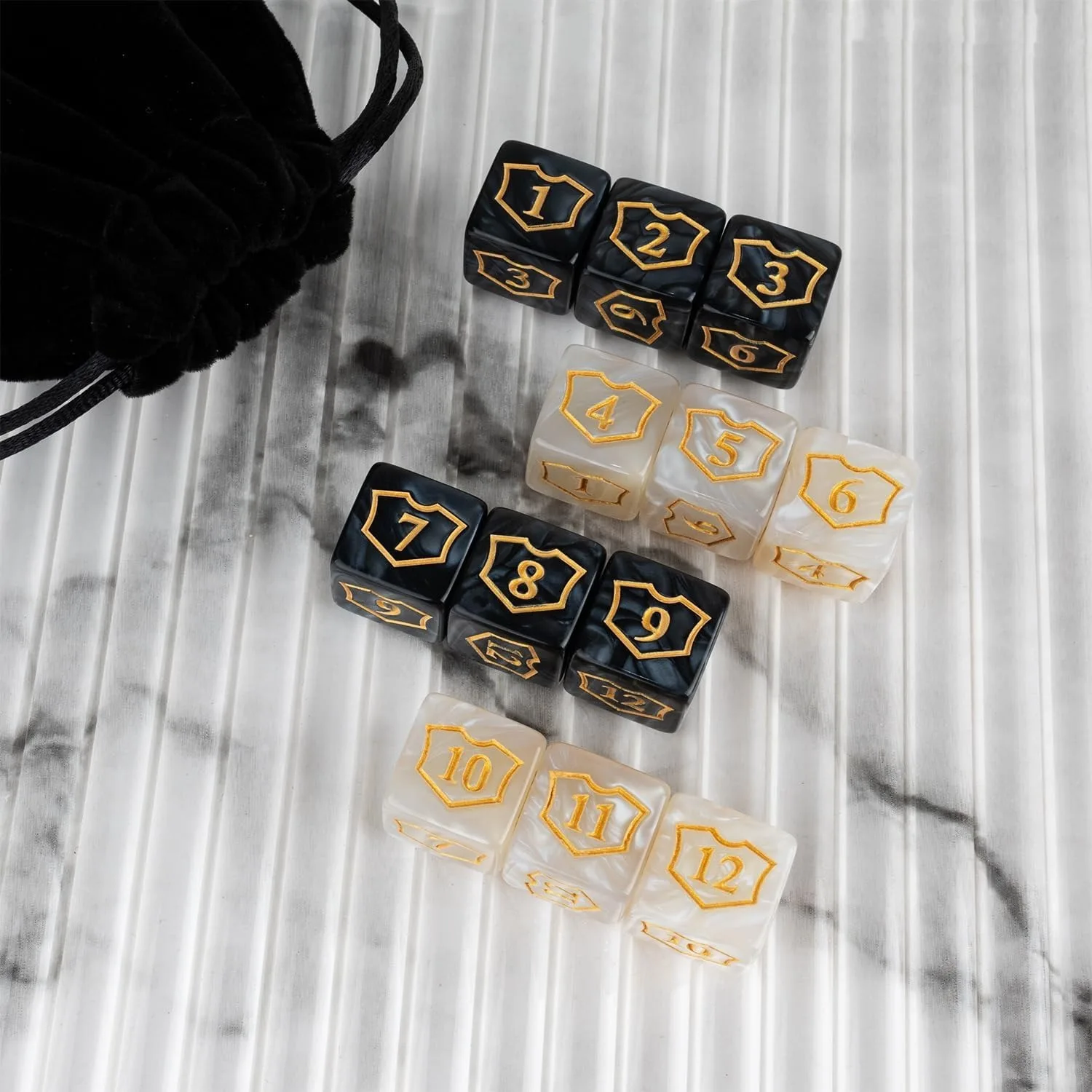 24-Piece Magic Dice Set Compatible with TCG Card Games Shield Tokens ...