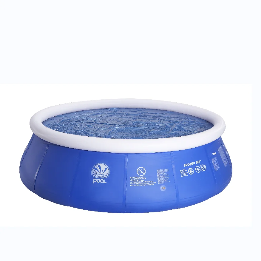 Large PVC Portable Above Ground Swimming Pool Rectangular Metal Frame ...