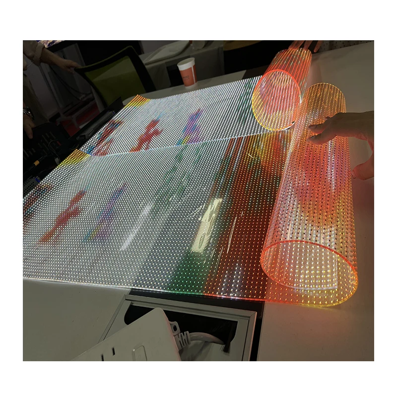 Led Film Screen Led Transparent Led Film For Glass Installed Play ...