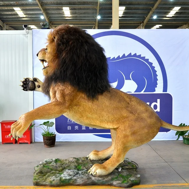Indoor Outdoor Commercial Amusement Park Animatronic Lion