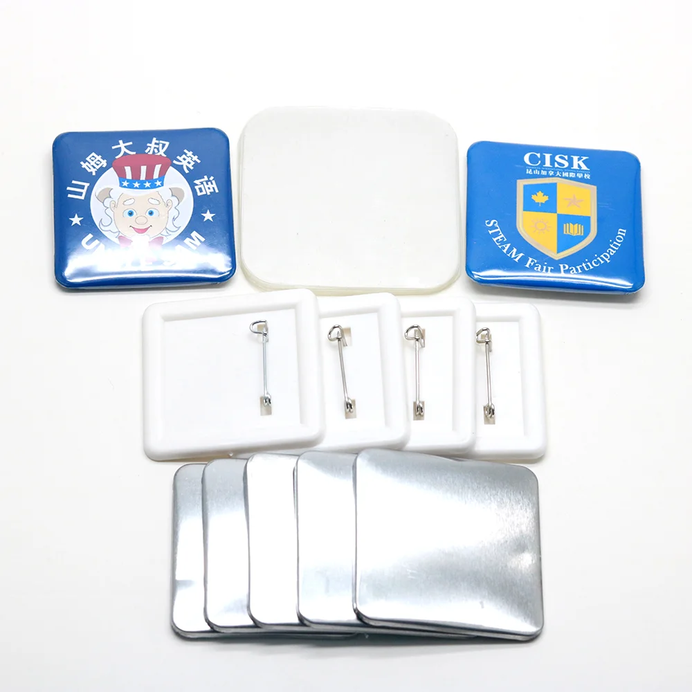 55*55mm Square Shape Button Maker Machine with Cutter