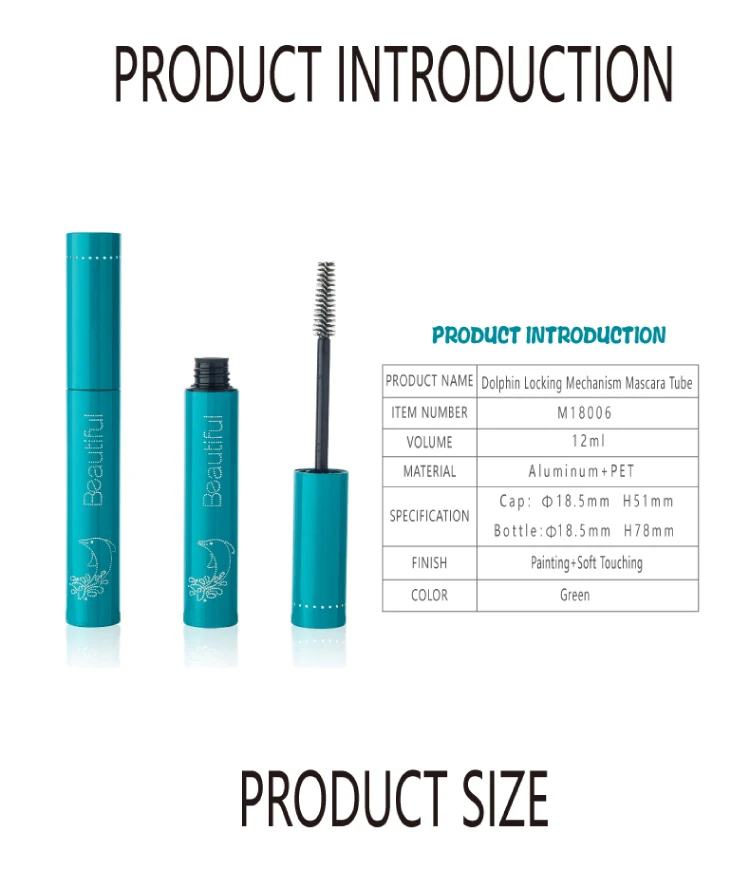 8ml 10ml 12ml Empty Ice Blue Diamonds Decorated Metal/aluminum Mascara ...