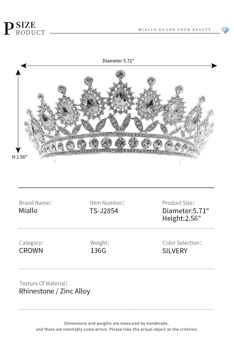 Sparkle Crown Party Multiful Color Queen Tiara by Miallo