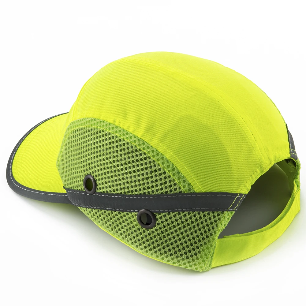 Hexon Baseball Hard Hat - Reflective, Yellow, Detachable Shell