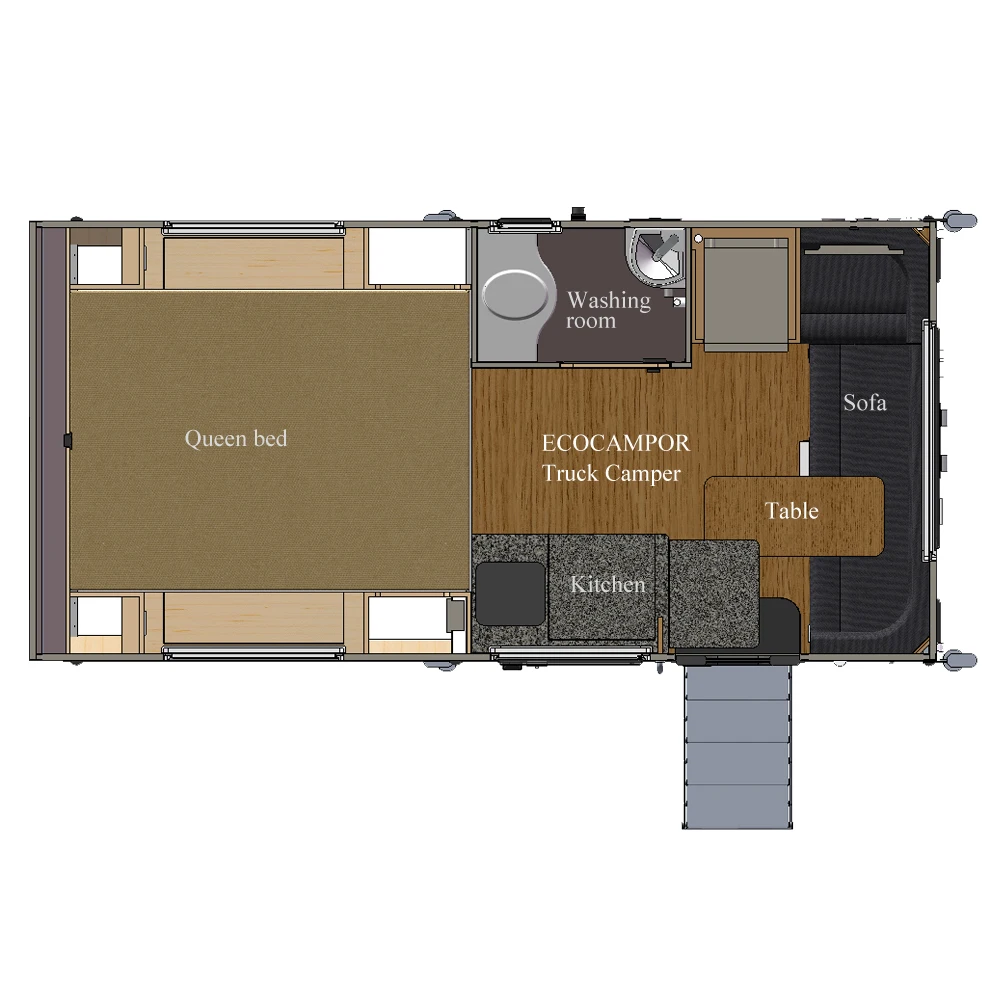 Man 8x8 Camper Interior - Heavy Duty Motorhome Body