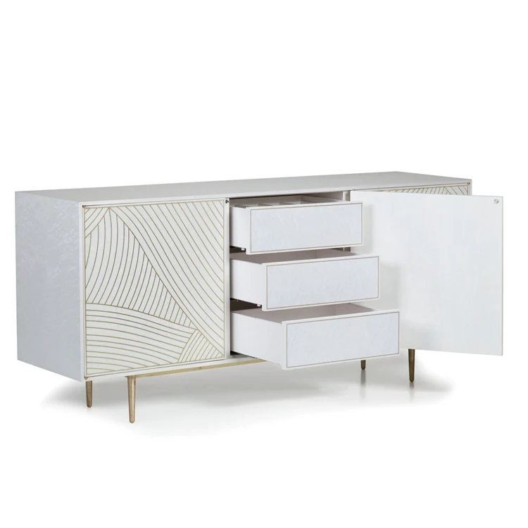Modern Buffet with Two Doors and Three Drawers - OE HOME