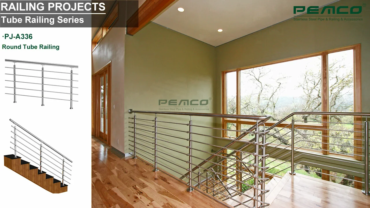 Good Quality Custom Design Removable Pipe Railing Stainless Steel ...