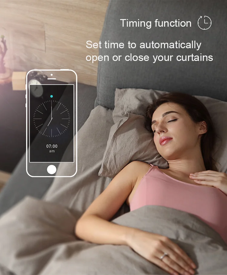 AOK Quiet Wifi Electric Curtain Motor & Track with Alexa Control