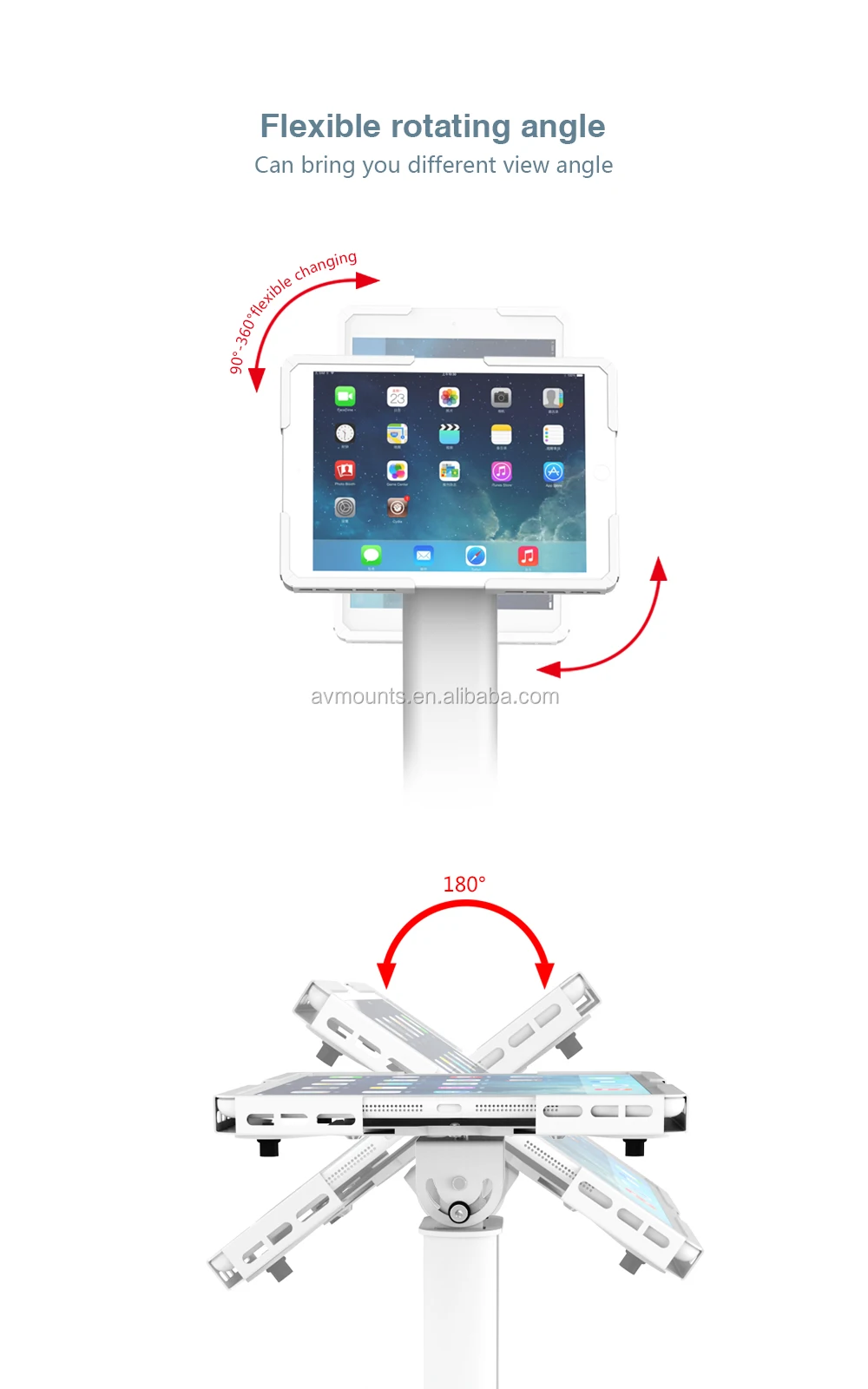 Universal Steel Tablet Stand Floor For 7-14 Inch Tablet Floor Stand ...