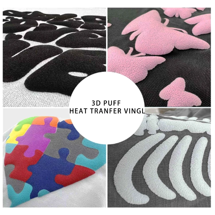 3d Puff Print Heat Transfer Vinyl Rolls Design For T Shirt Iron On ...