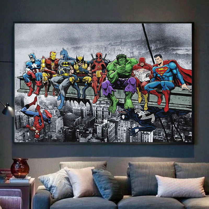 Marvel DC Comics Skyscraper Pop Art Print Poster Canvas