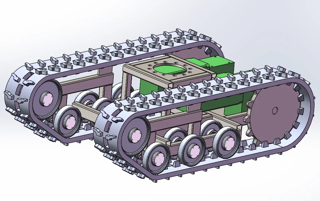 Remote Control Rubber Track Undercarriage with Platform