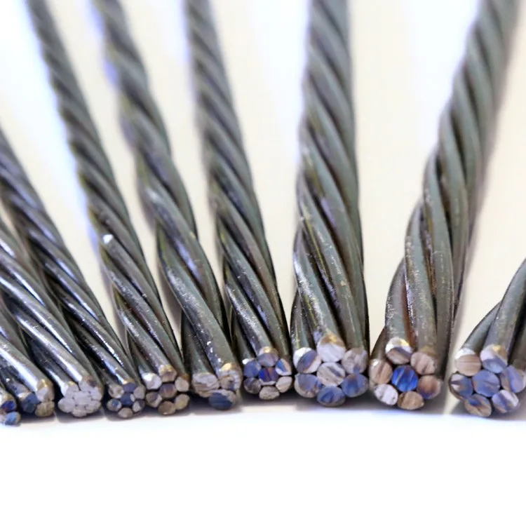 12.7mm 7 Wire Prestressed Concrete Pc Steel Post Tensioning Strand Wire ...