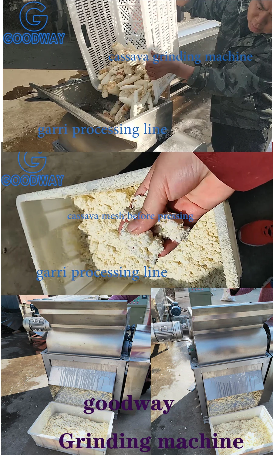 Efficient Cassava Grating Machine - Small Capacity Stainless Steel