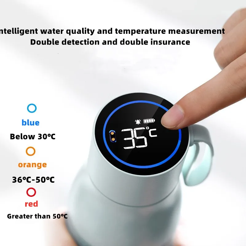 Modern Office Stainless Steel Cup Smart Drinkware Bluetooth LED Thermos ...
