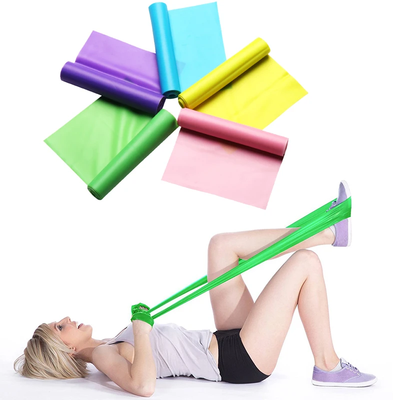 Long Fitness Stretch Exercise Rubber Natural Latex Gym Yoga Bands