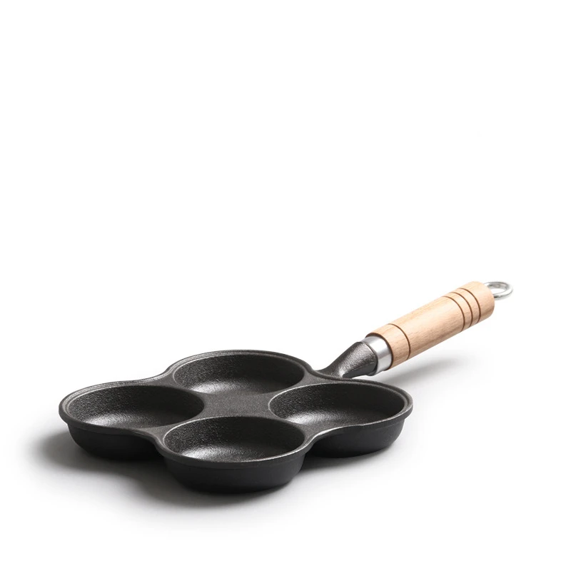 4 Egg Frying Pan Divided Grill Nonstick Family Breakfast Burger Bacon ...