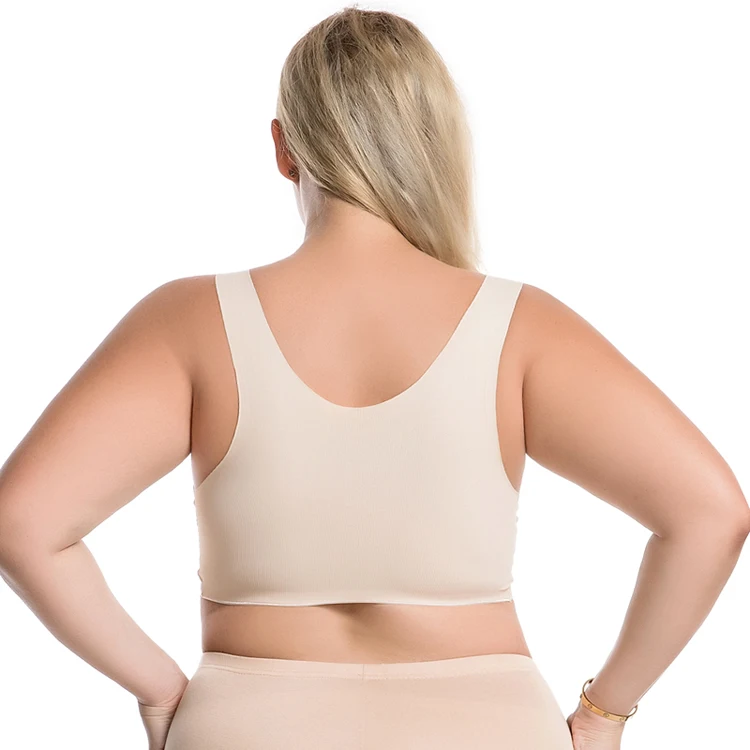 Lady Wrap Chest Vest Sexy Cross Back Wire Free Padded Sleep Fitness Bra